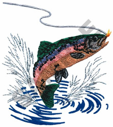 RAINBOW TROUT Embroidery Design | EmbroideryDesigns.com
