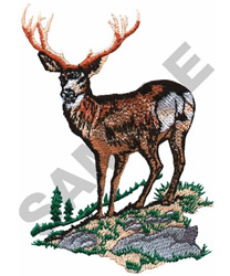 MULE DEER BUCK Embroidery Design | EmbroideryDesigns.com