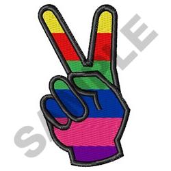 PEACE SIGN HAND Embroidery Design | EmbroideryDesigns.com