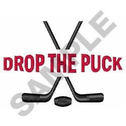 DROP THE PUCK Embroidery Design | EmbroideryDesigns.com