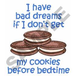 COOKIES BEFORE BEDTIME Embroidery Design | EmbroideryDesigns.com