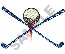 GOLF BALL, CLUBS & TEE Embroidery Design | EmbroideryDesigns.com