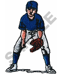 YOUTH BASEBALL PLAYER Embroidery Design | EmbroideryDesigns.com