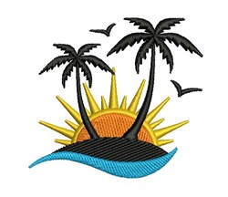 TROPICAL ISLAND Embroidery Design | EmbroideryDesigns.com
