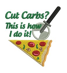 CUT CARBS Embroidery Design | EmbroideryDesigns.com