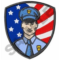 AMERICAN POLICE OFFICER Embroidery Design | EmbroideryDesigns.com
