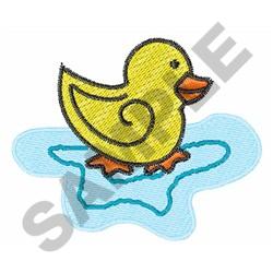 DUCK IN PUDDLE Embroidery Design | EmbroideryDesigns.com