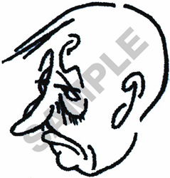 SAD FACE EXPRESSION Embroidery Design | EmbroideryDesigns.com