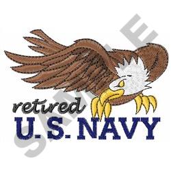 RETIRED US NAVY Embroidery Design | EmbroideryDesigns.com