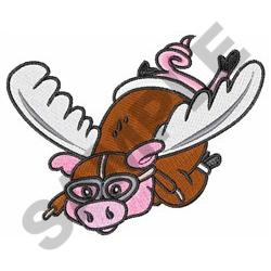 FLYING PIG Embroidery Design | EmbroideryDesigns.com