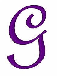 Large Fancy Script G Embroidery Design | EmbroideryDesigns.com