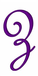 Large Fancy Script Z Embroidery Design | EmbroideryDesigns.com