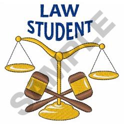LAW STUDENT Embroidery Design | EmbroideryDesigns.com
