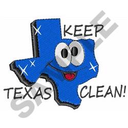 KEEP TEXAS CLEAN Embroidery Design | EmbroideryDesigns.com