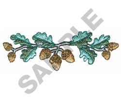 ACORN BORDER Embroidery Design | EmbroideryDesigns.com