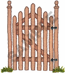 GARDEN GATE Embroidery Design | EmbroideryDesigns.com