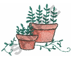 FLOWER POTS Embroidery Design | EmbroideryDesigns.com
