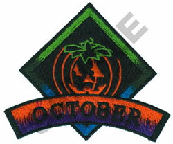 OCTOBER Embroidery Design | EmbroideryDesigns.com