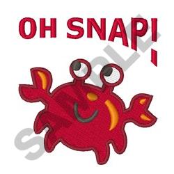 CRAB SNAP Embroidery Design | EmbroideryDesigns.com