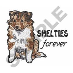 SHELTIES FOREVER Embroidery Design | EmbroideryDesigns.com