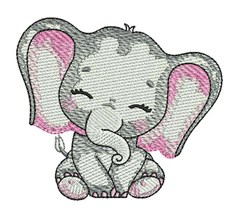 CUTE BABY ELEPHANT Embroidery Design | EmbroideryDesigns.com