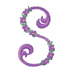 Floral Alphabet Embroidery Design | EmbroideryDesigns.com