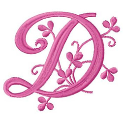 Monogram D Embroidery Design | EmbroideryDesigns.com