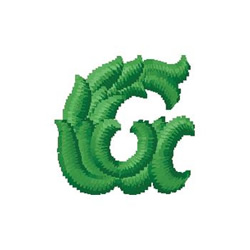 Leafy alphabet Embroidery Design | EmbroideryDesigns.com