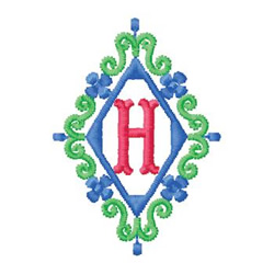 Monogram H Embroidery Design | EmbroideryDesigns.com