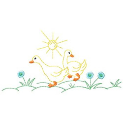 Ducks Embroidery Design | EmbroideryDesigns.com
