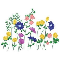 Wild Flowers Embroidery Design | EmbroideryDesigns.com