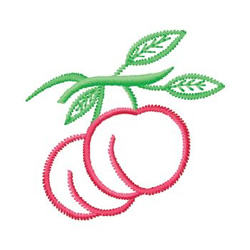 Cherries Embroidery Design | EmbroideryDesigns.com