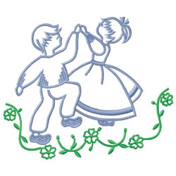 Children Dancing Embroidery Design | EmbroideryDesigns.com