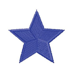 Blue Star Embroidery Design | EmbroideryDesigns.com