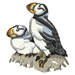 Puffins Embroidery Design | EmbroideryDesigns.com