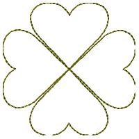 Quilt Hearts Outline Embroidery Design | EmbroideryDesigns.com