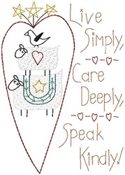 Live Simply Embroidery Design | EmbroideryDesigns.com