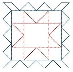 Stipple Work Quilt Block Embroidery Design | EmbroideryDesigns.com