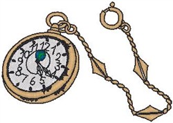 Pocket Watch Embroidery Design | EmbroideryDesigns.com