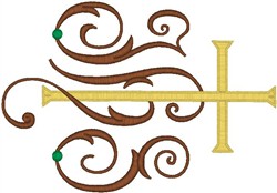 IHS Cross Embroidery Design | EmbroideryDesigns.com