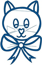 Free Cat Outline Embroidery Design | EmbroideryDesigns.com