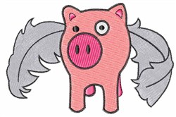 Flying Pig Embroidery Design | EmbroideryDesigns.com