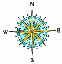 Compass Rose Embroidery Design | EmbroideryDesigns.com