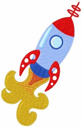 Rocket Ship Embroidery Design | EmbroideryDesigns.com