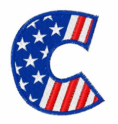 Star Spangled C Embroidery Design | EmbroideryDesigns.com