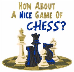 Nice Game of Chess Embroidery Design | EmbroideryDesigns.com
