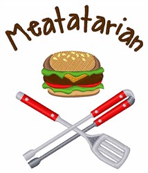 Meatatarian Embroidery Design | EmbroideryDesigns.com
