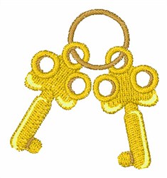 Keys On Keychain Embroidery Design | EmbroideryDesigns.com