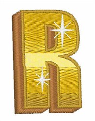 Gold Rush R Embroidery Design | EmbroideryDesigns.com