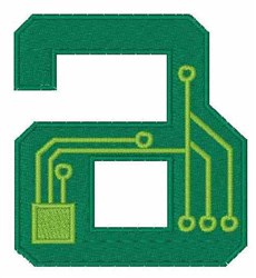 Computer Chip Font a Embroidery Design | EmbroideryDesigns.com